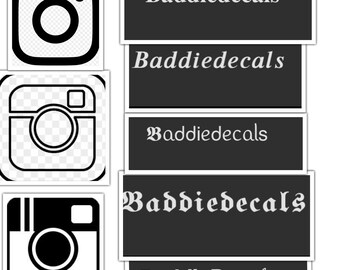 Vinyl Custom Instagram Decals - Etsy