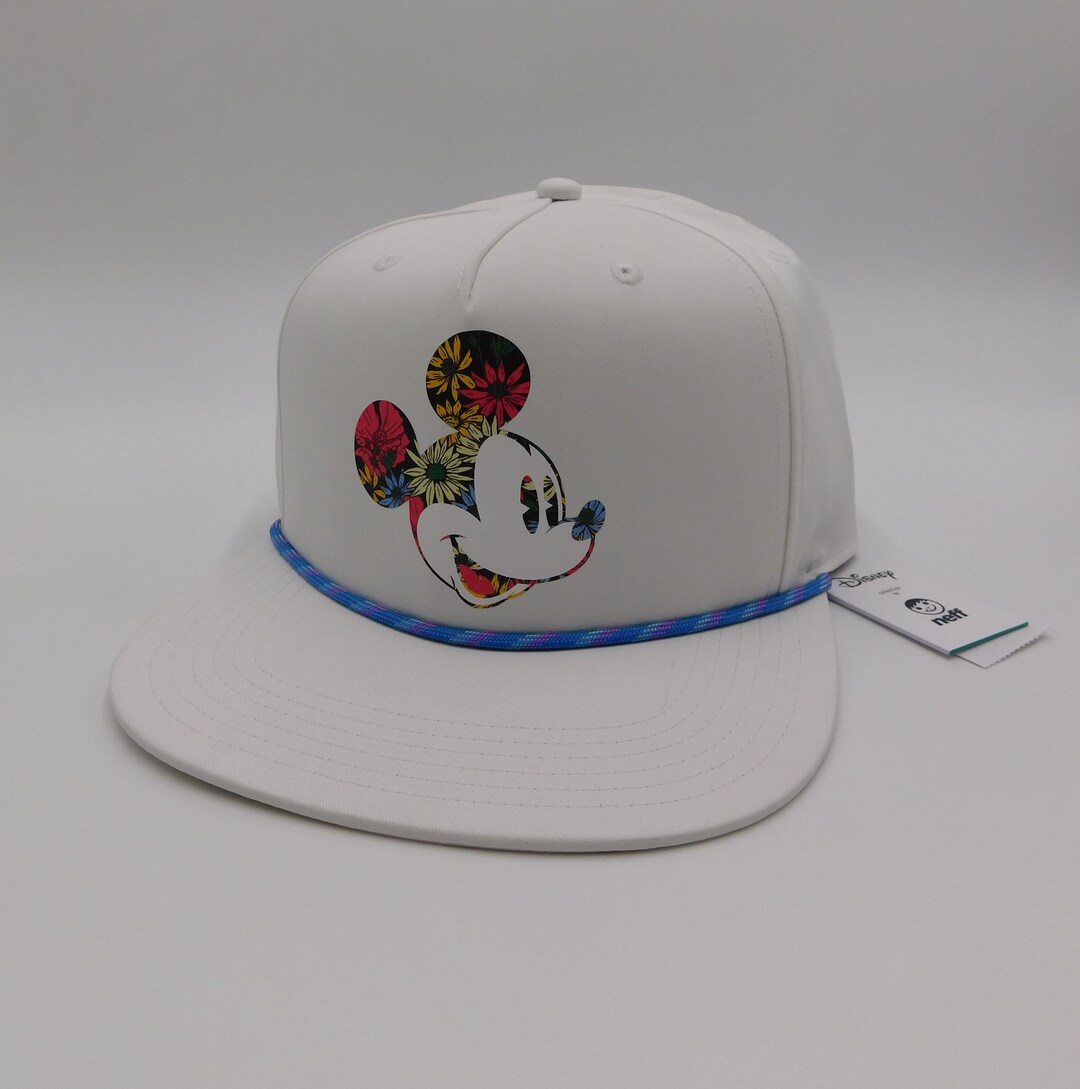 Disney X Neff Mickey Mouse Adjustable Snapback White Hat Cap - Etsy