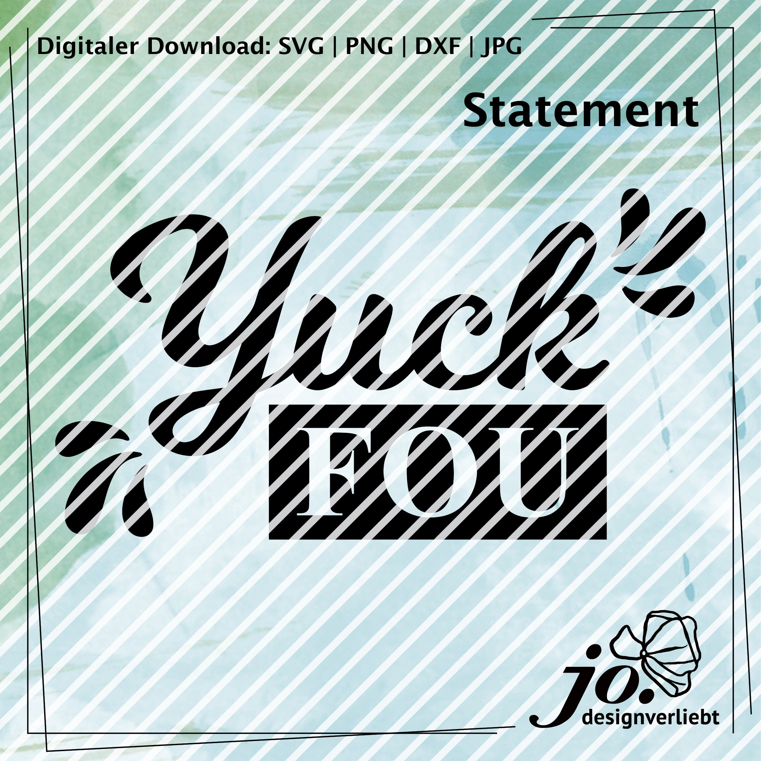 Plotterdatei Yuck Fou in svg png dxf jpg Statement - Etsy.de
