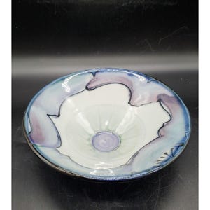 Susan Filley Studio Art Pottery Bowl Blue Green Violet Brown Ceramic ...