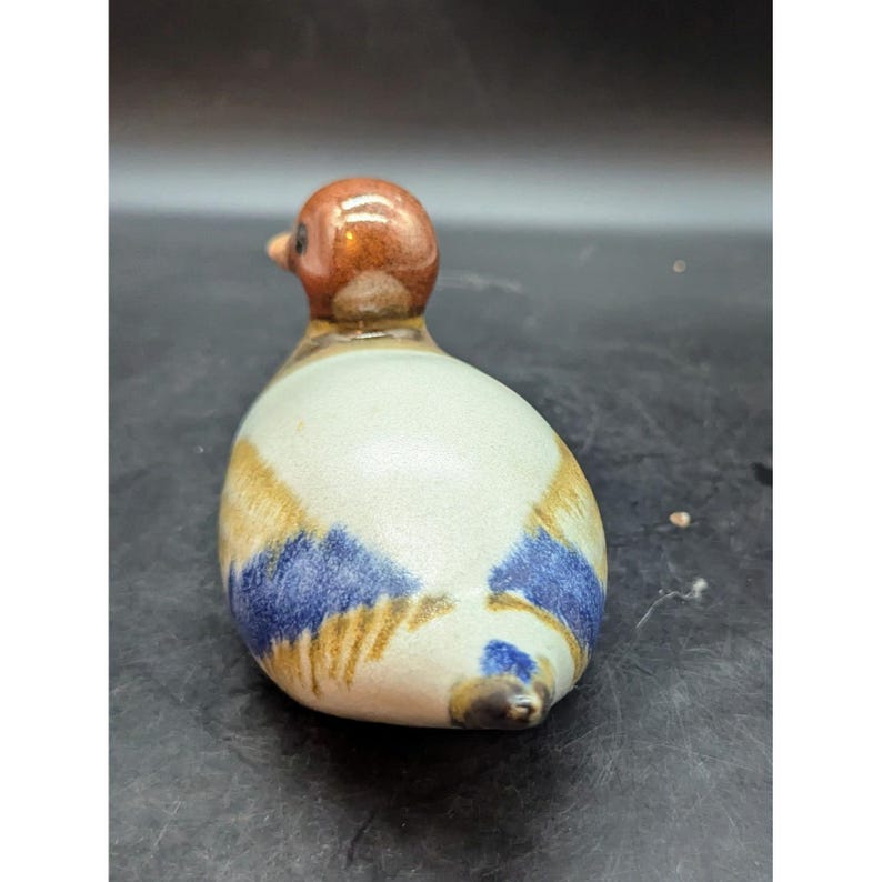 Vintage Teka Studio Art Pottery Stoneware Duck Decoy Figurine Signed 7 ...