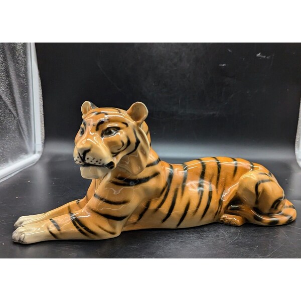 Porcelain Tiger Figurine - Etsy