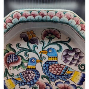 Vintage Romano Innocenti Italian Pottery 14.5" Decorative Charger Bird ...