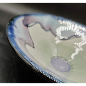 Susan Filley Studio Art Pottery Bowl Blue Green Violet Brown Ceramic ...