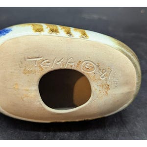 Vintage Teka Studio Art Pottery Stoneware Duck Decoy Figurine Signed 7 ...
