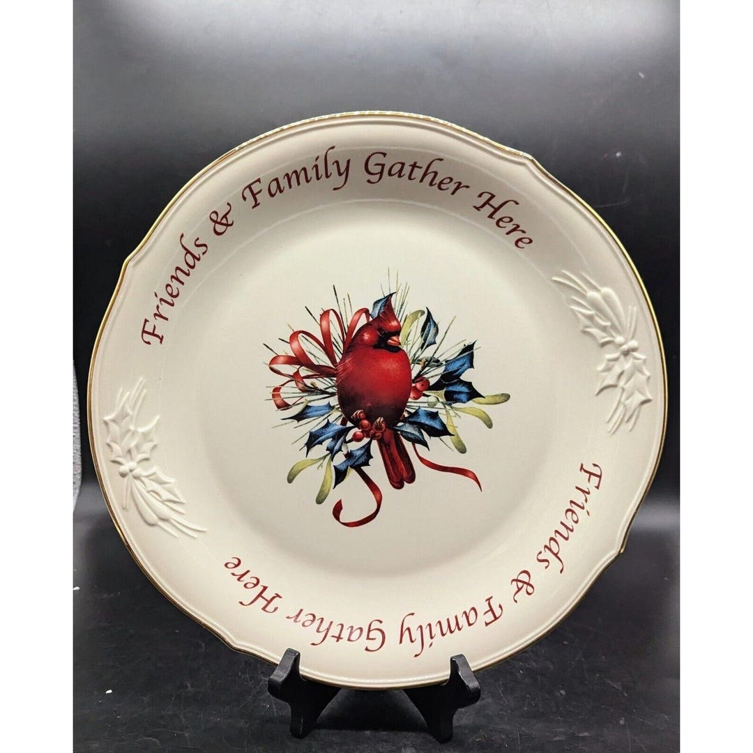 LENOX Winter Greetings CARDINAL 12" Porcelain Dessert Platter Plate - Etsy