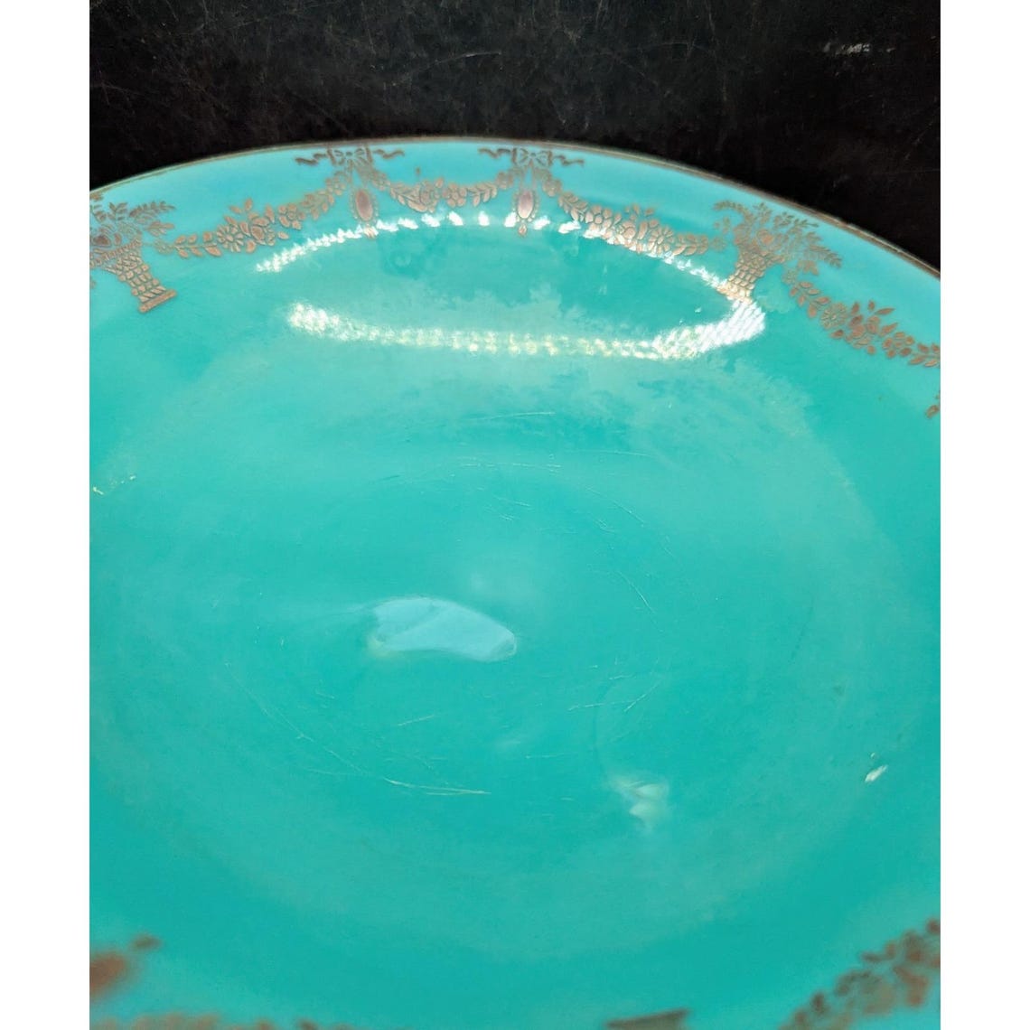 Vintage Art Deco Cambridge Glass Jade Compote Silver Overlay UV Glow 8 ...