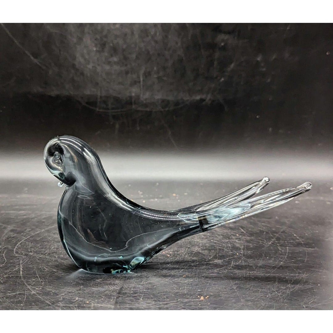 Art Glass Bluebird Bird Figurine Swallow Forked Tail FM Konstglas ...