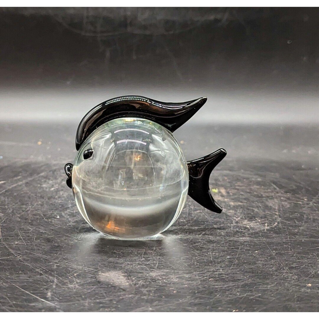 Vintage Seguso Murano Anthropomorphic Clear Glass Fish Pufferfish 4 ...