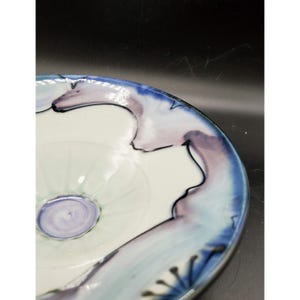 Susan Filley Studio Art Pottery Bowl Blue Green Violet Brown Ceramic ...