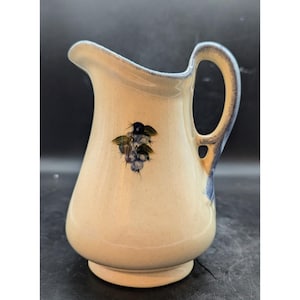 Vintage Studio Art Pottery Spongware Blueberry Pitcher 7" Maine Signed ...