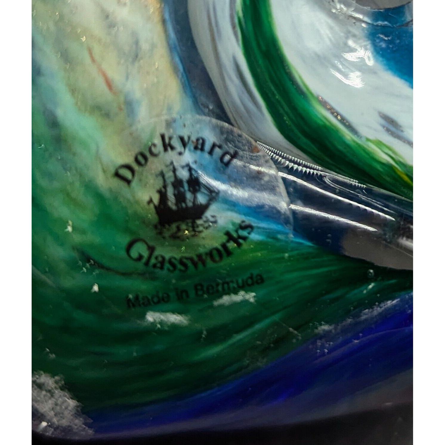 Vintage Dockyard Glassworks Art Glass Abstract Slab Paperweight Pink ...