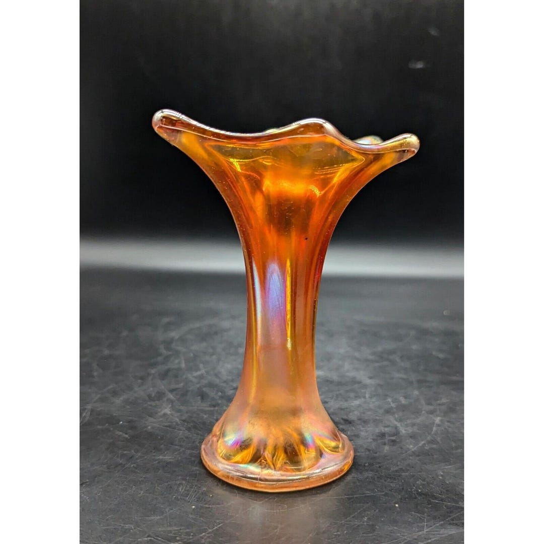 Vintage Imperial Glass Marigold Carnival Thin Rib and Drape Pattern ...