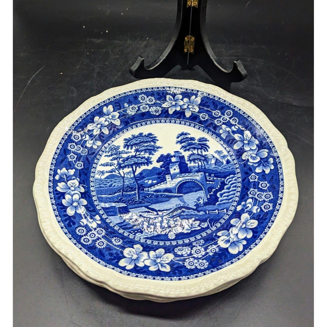Vintage Copeland Spode Blue Tower Set of 4 Salad Plates England 7.75 - Etsy