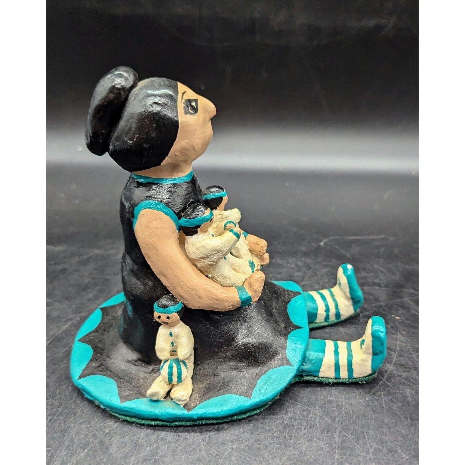 Vintage Native American Storyteller Doll Pueblo Tribal Signed Vintage 5 ...