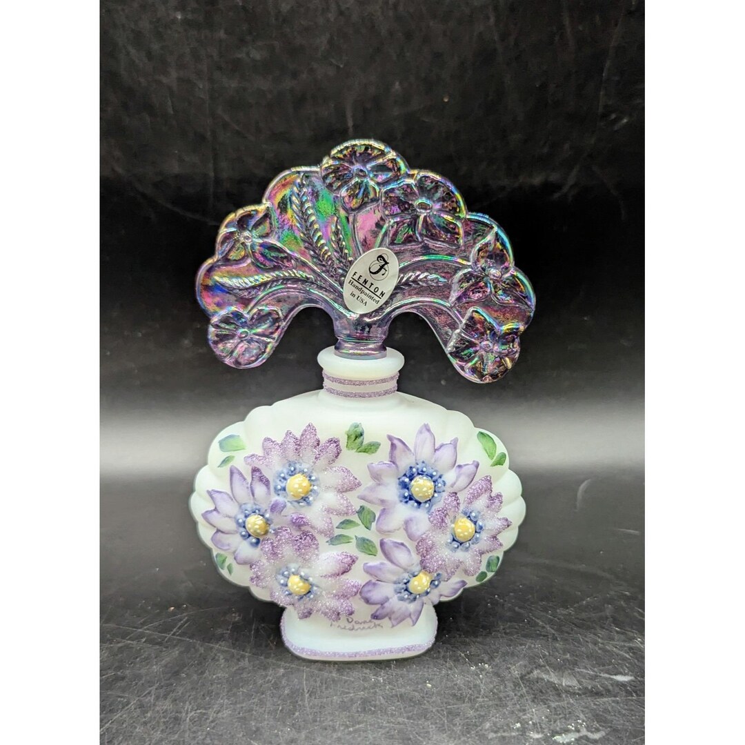 Fenton Ary Glass Perfume Bottle New Century XXI Collection Signed ...
