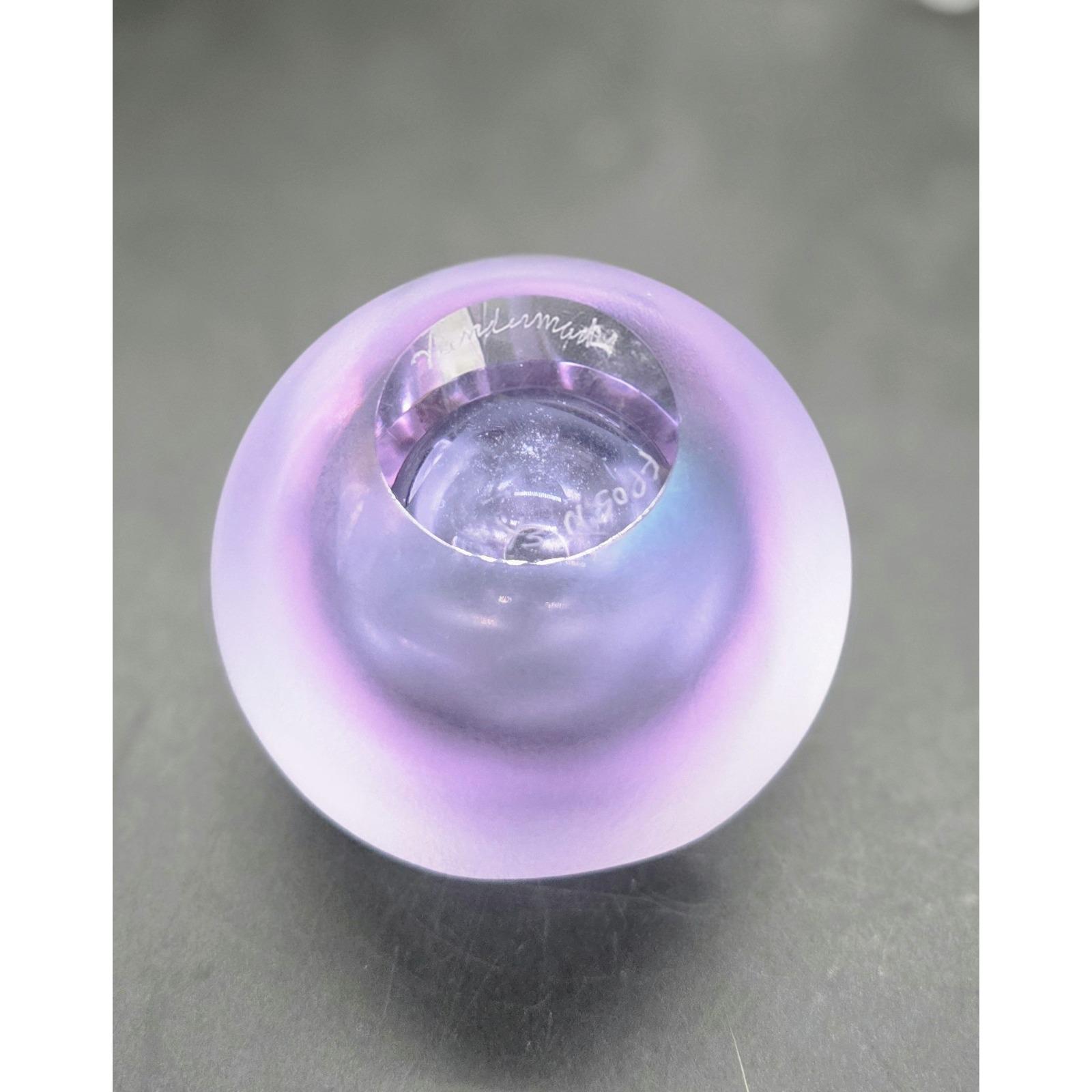 Vintage Vandermark Art Glass Lavender Faceted Perfume Bottle W/ Dauber ...