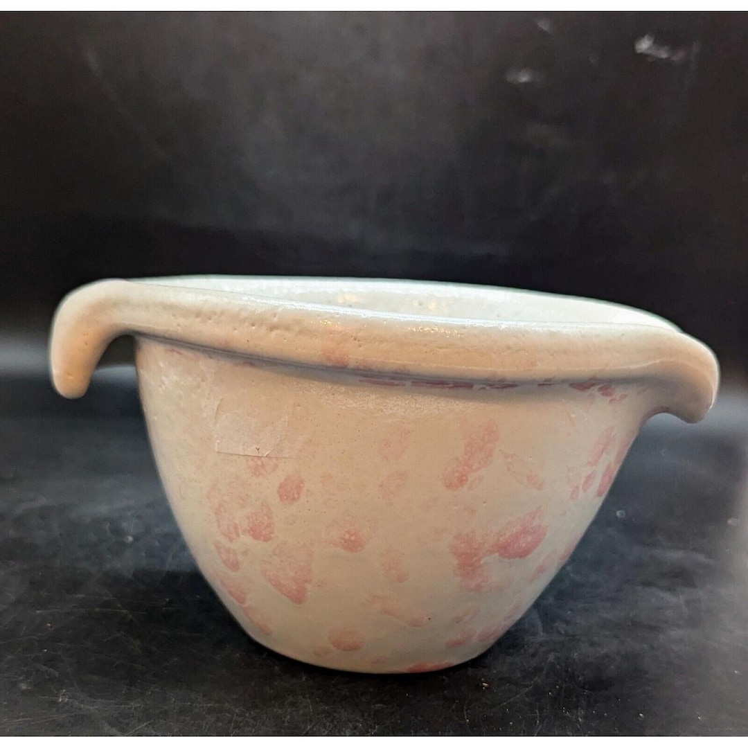 Bennington Pottery Stoneware Speckled Pink Agate Spatterware Batter ...