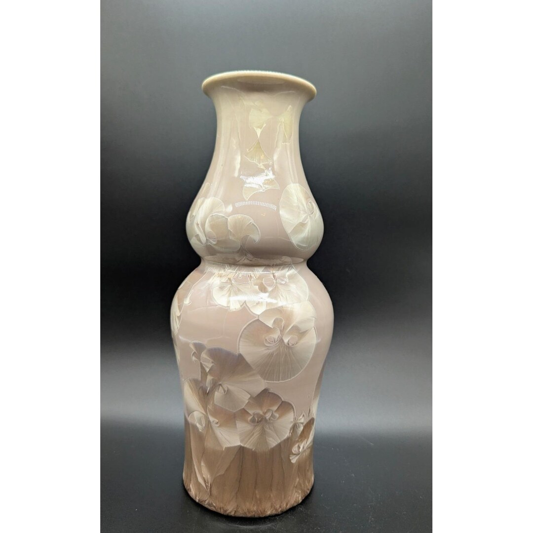 Vintage Norkin Signed Art Studio Pottery Pink Crystalline Glaze Vase 10 ...