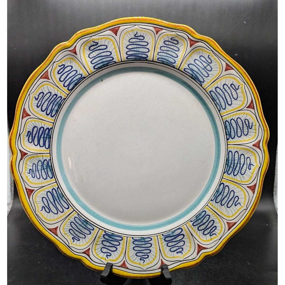 Vintage Labor Deruta Italian Pottery Ceramic Charger Round Serving ...