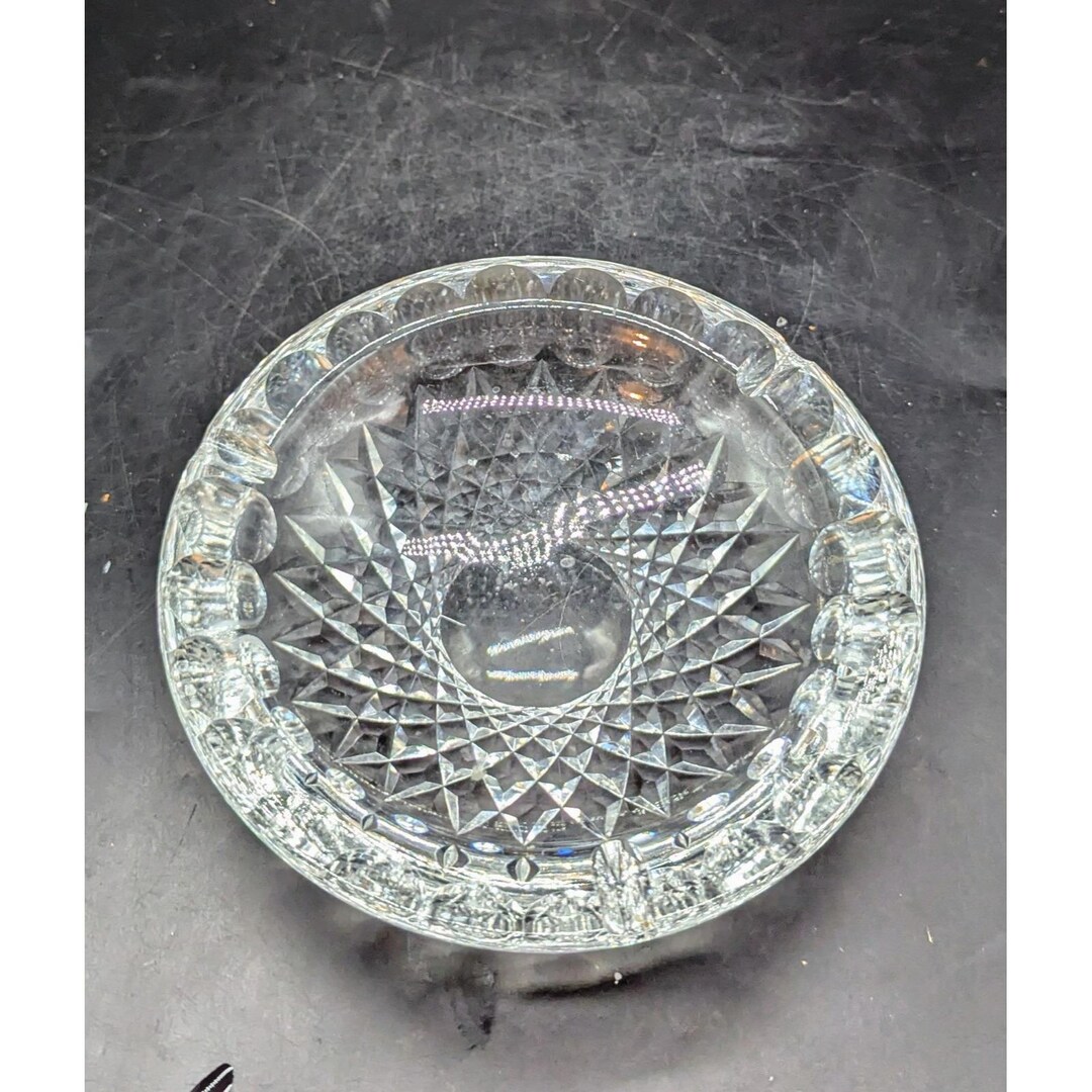 Waterford Crystal Ashtray Colleen Thumbprint Pattern 7" Signed ...