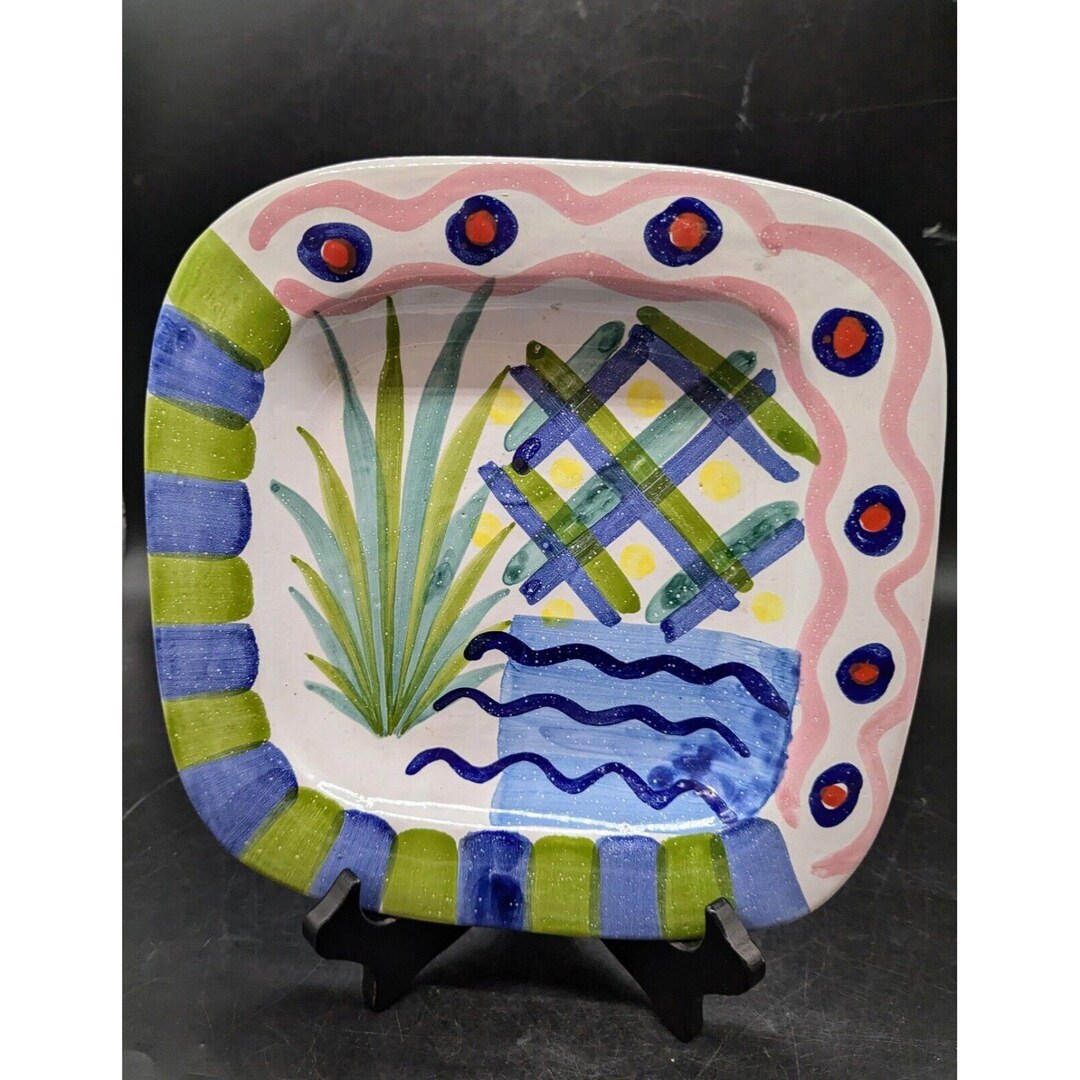 La Primula Made in Italy Luncheon Plate Hand Painted Italian Pottery 9 ...