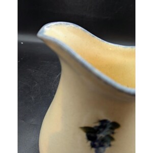 Vintage Studio Art Pottery Spongware Blueberry Pitcher 7" Maine Signed ...
