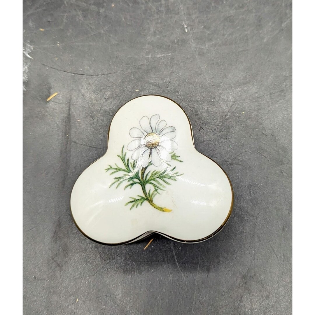 Princess Royale Fine Bone China England Cloverleaf Shaped Trinket Box ...
