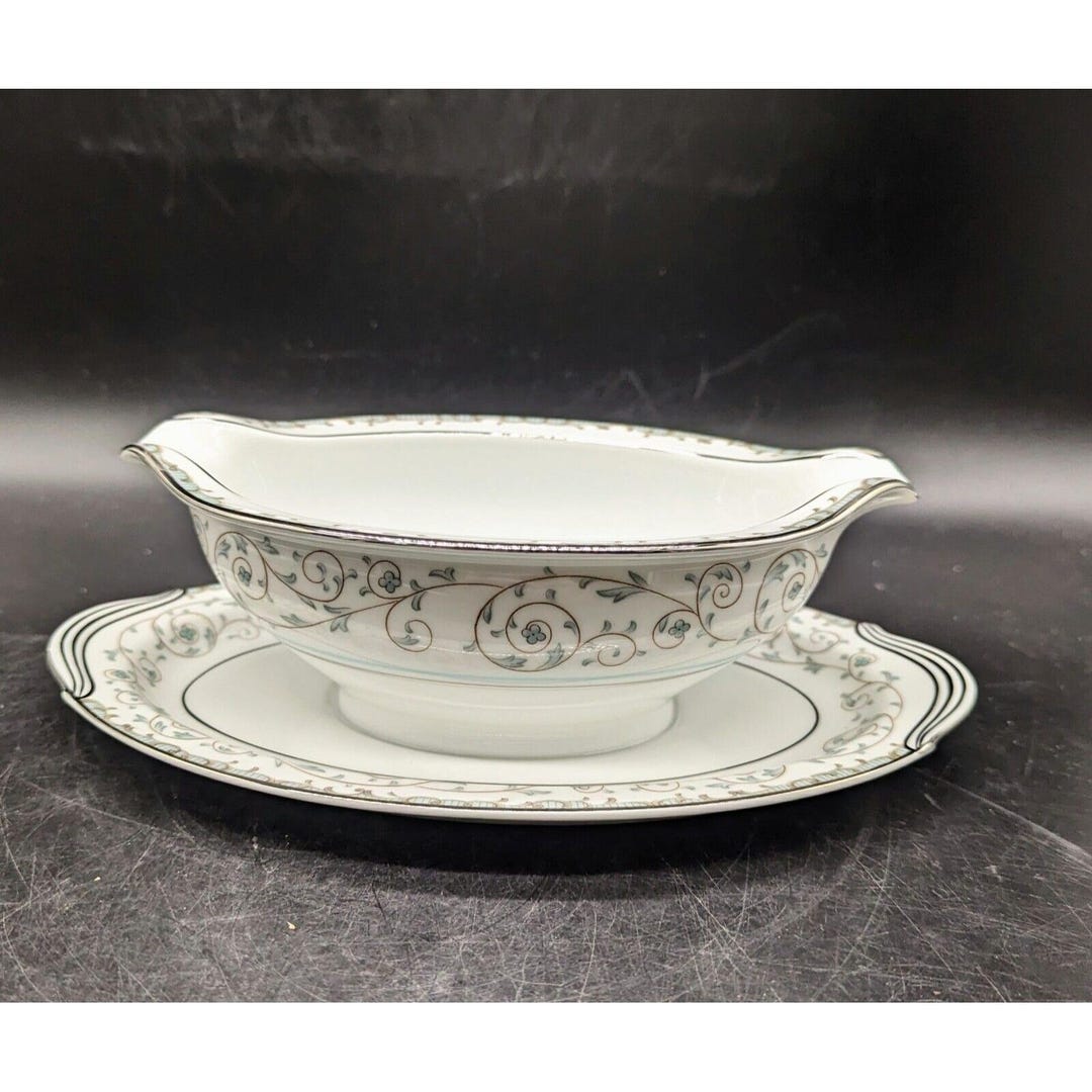 Vintage Noritake Oxford"japan Gravy Boat With Attached Underplate ...