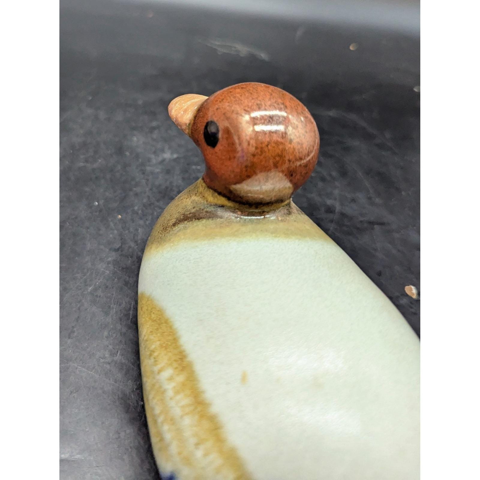 Vintage Teka Studio Art Pottery Stoneware Duck Decoy Figurine Signed 7 ...