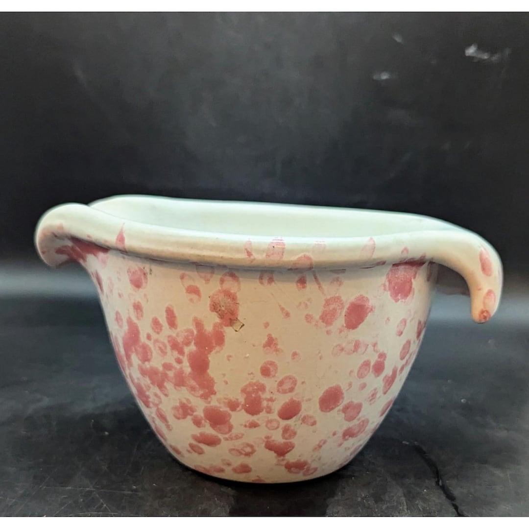 Bennington Pottery Stoneware Speckled Pink Agate Spatterware Batter ...