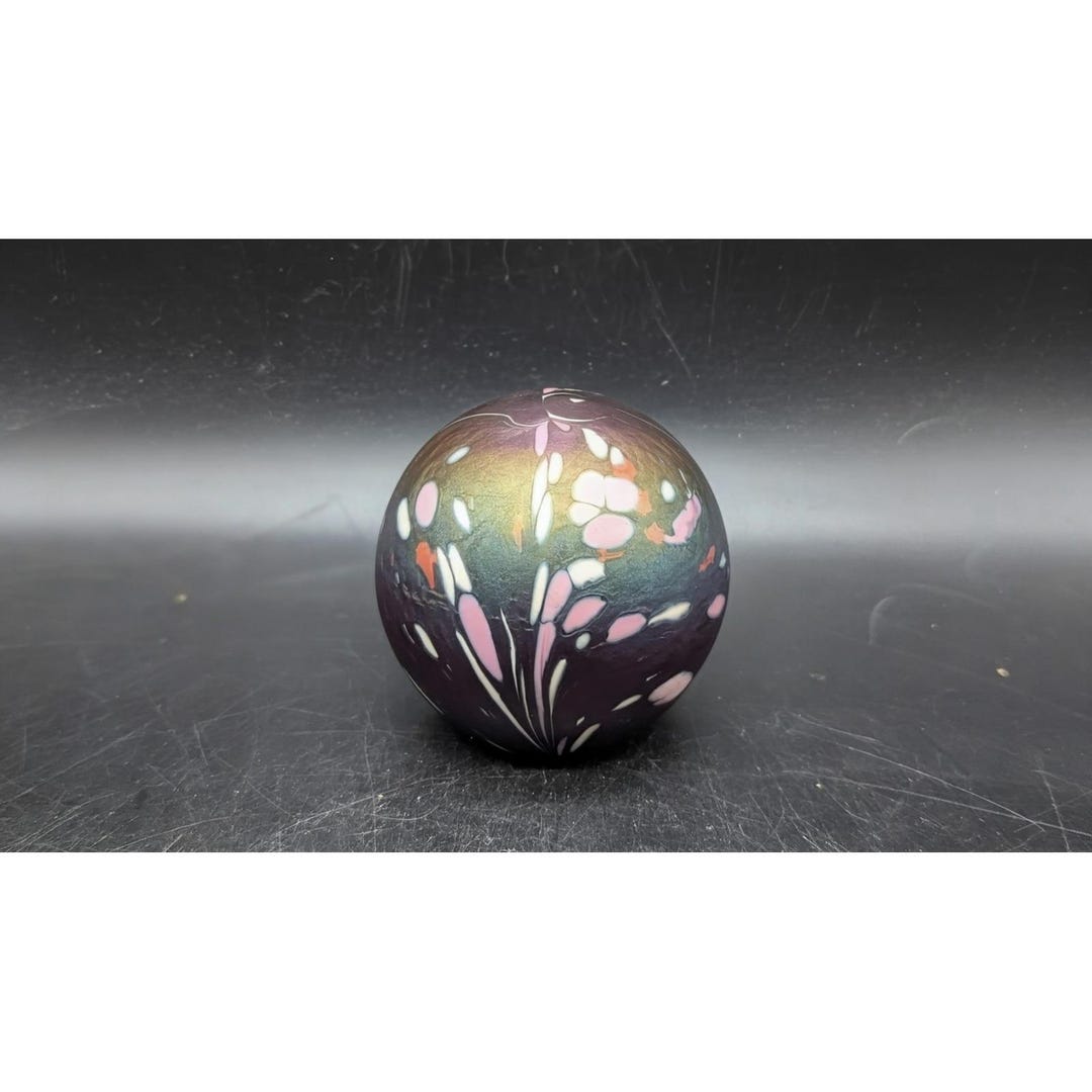 Vintage Midsummer Glassmakers Black Art Glass Paperweight 3" England - Etsy