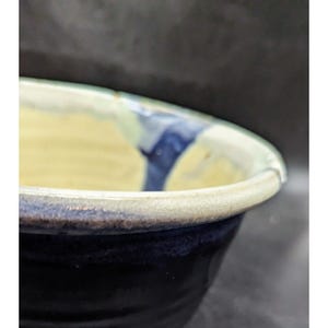 Vintage Handmade Studio Art Pottery Blue Drip Glaze Decorative Bowl ...