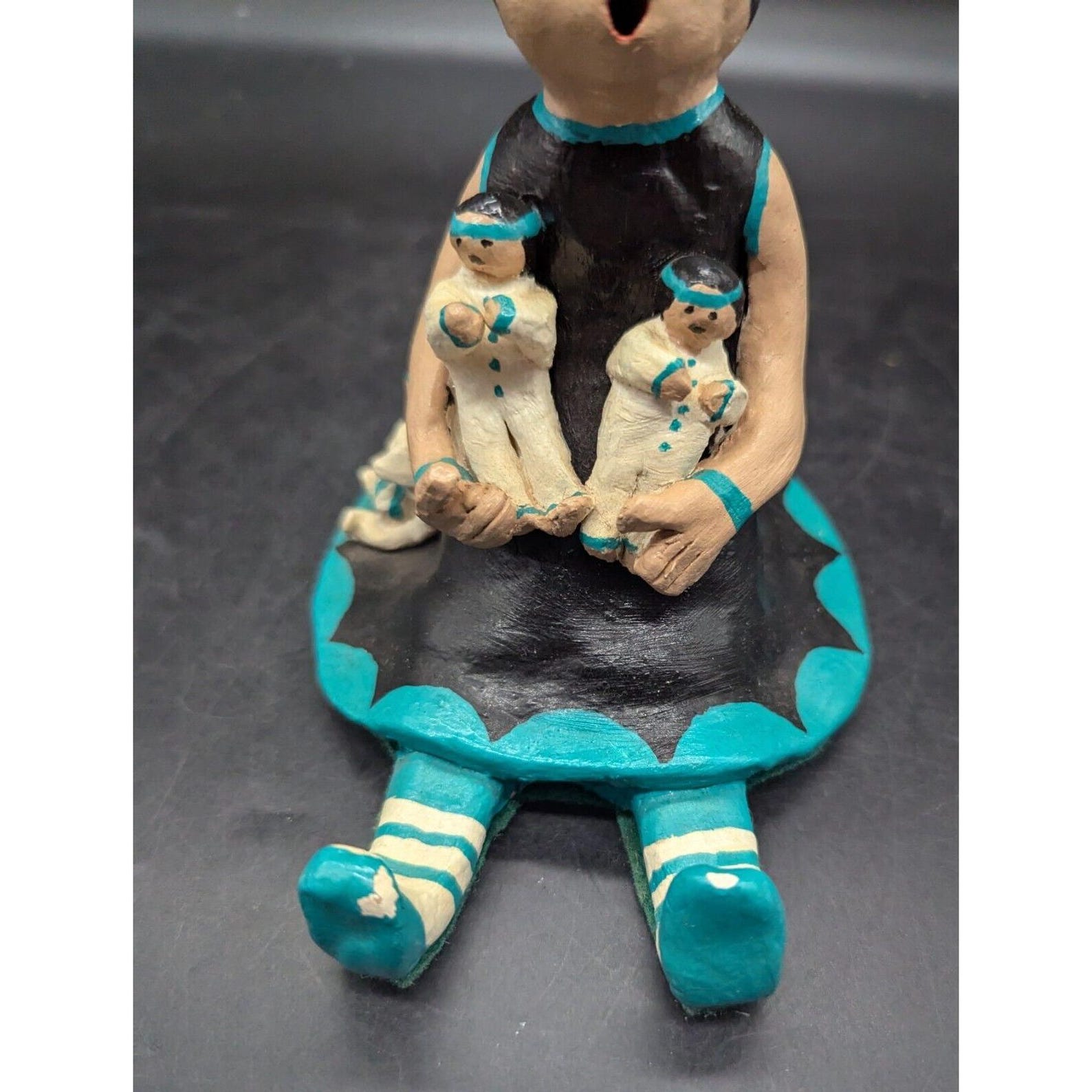 Vintage Native American Storyteller Doll Pueblo Tribal Signed Vintage 5 ...