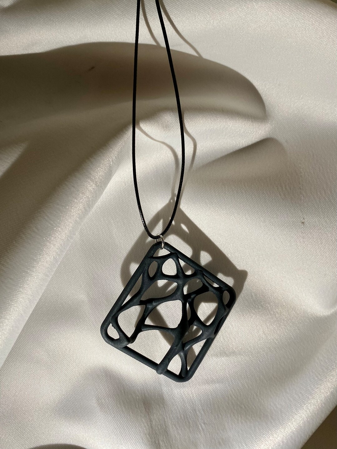 SMY0104 3D Printed Necklace/jewelry/anthracite/silver/bronze/unique ...