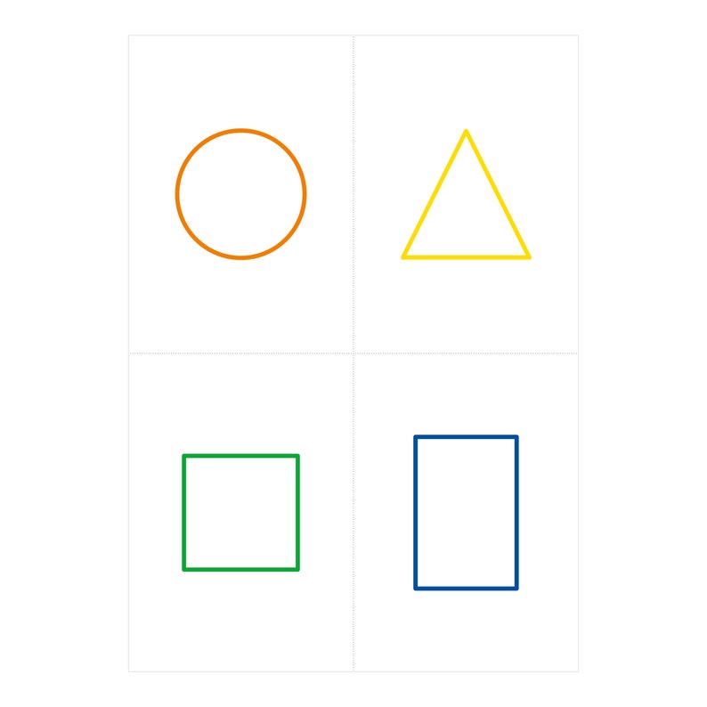 Shape Flashcards, Shape Matching, Shapes 2D - Etsy UK