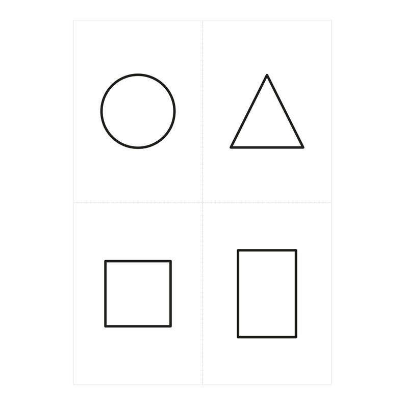 Shape Flashcards, Shape Matching, Shapes 2D - Etsy UK