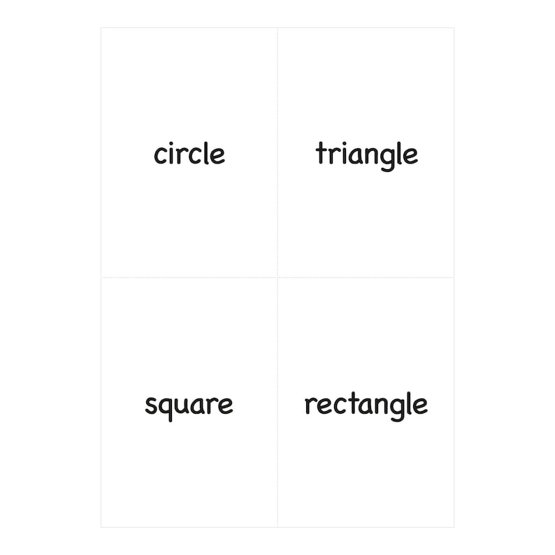 Shape Flashcards, Shape Matching, Shapes 2D - Etsy UK