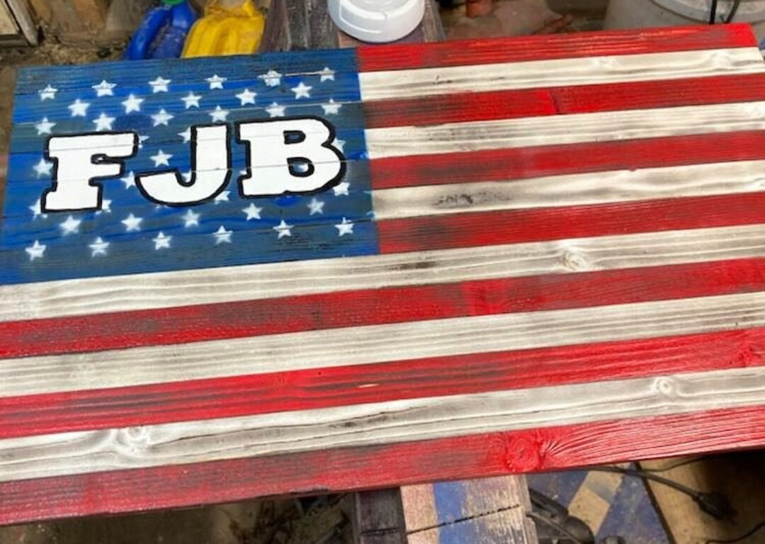 FJB Wooden Handmade Flag - Etsy