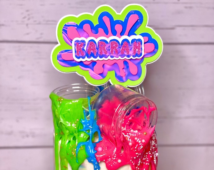 Slime Cake Topper/cake Topper/personalized Cake Topper/slime Name Cake ...