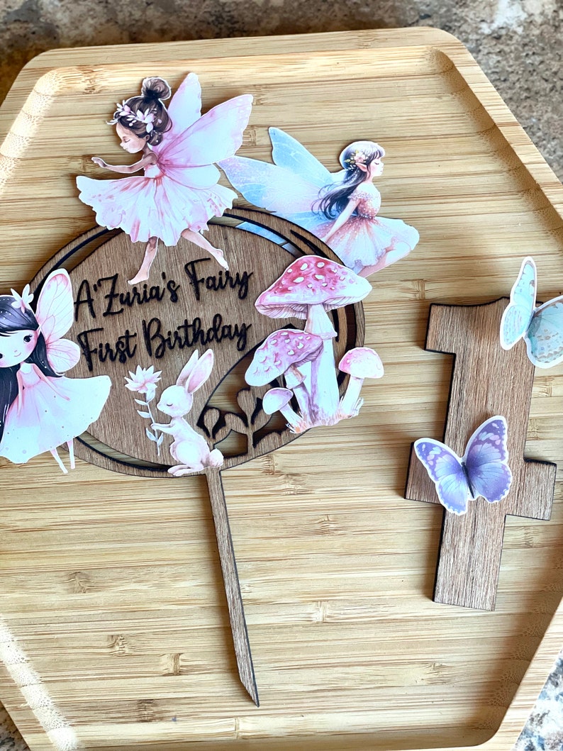 Fairy First Birthday Cake Topper/cake Topper/fairy Cake Topper/one Cake ...