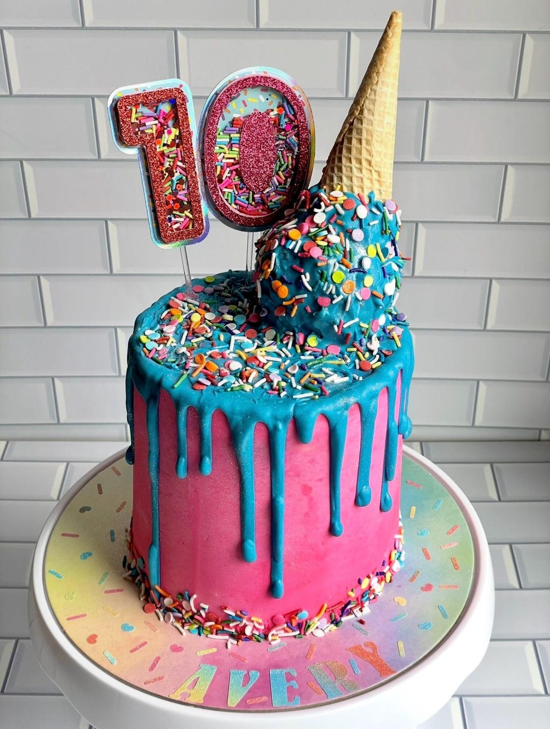 Custom Number Cake Topper/cake Topper/shaker Numbers/number Shaker Cake ...