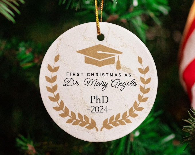 Custom Doctor Graduation Ornament, Doctorate Graduation Gift ...