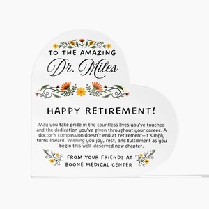 Retiring Doctor Gifts Plaque - Gifts for Retired Doctor Retirement ...