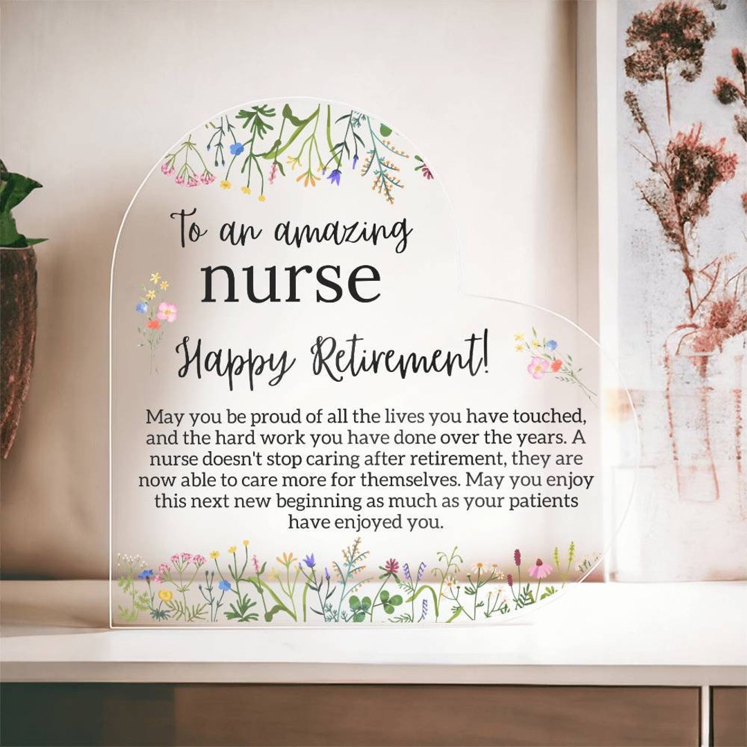 School Nurse Retirement Plaque - Correctional Nurse Retirement Gifts ...