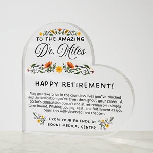Retiring Doctor Gifts Plaque - Gifts for Retired Doctor Retirement ...