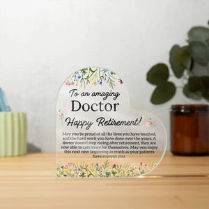 Retiring Doctor Gifts Plaque - Gifts for Retired Doctor Retirement ...