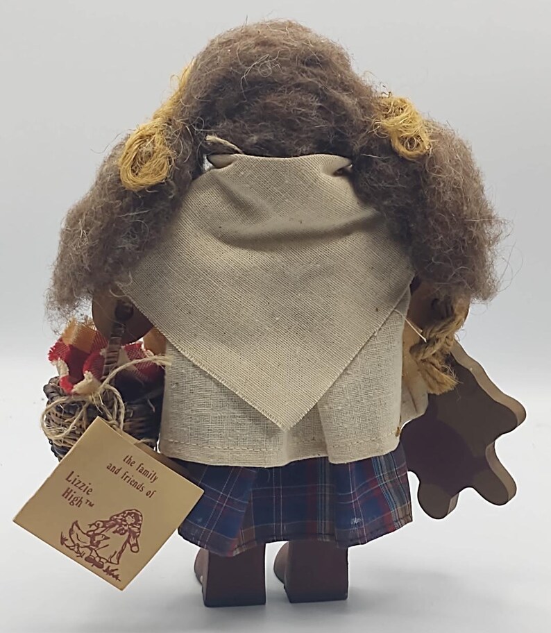 Vintage Lizzie High 1985 "sally Bowman" Wooden Folk Doll. - Etsy