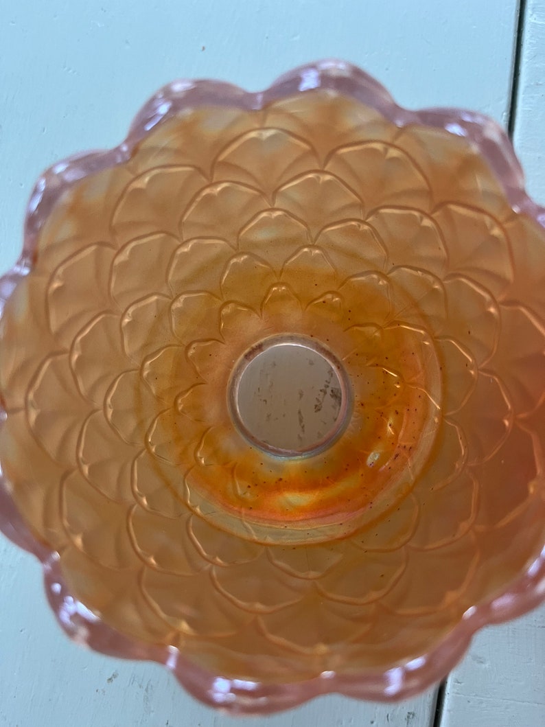 Antique C. 1900 Iridescent Vaseline Glass Lamp Shades - Etsy