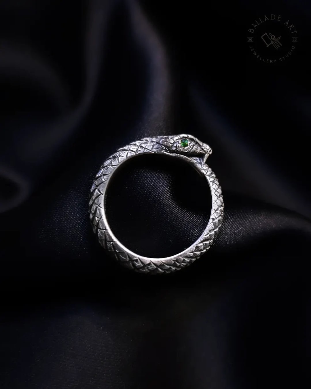 Ouroboros - Snake Eating Its Own Tail Sterling Silver Handmade Ring ...